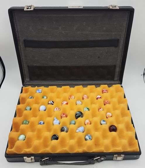 (D) Vitro Parrot Marbles With Case - Kraft Auction Service, LLC