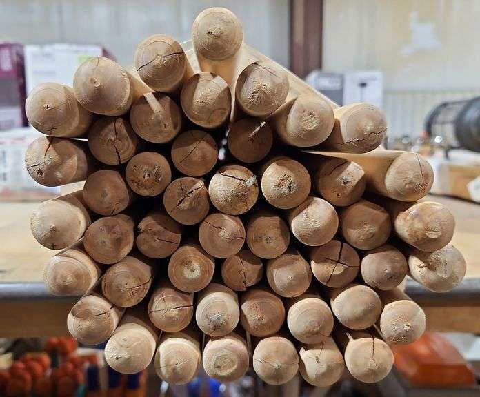 Bundle Of Wooden Broom Handles. - Kraft Auction Service, LLC