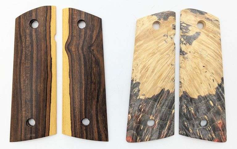 Custom Ironwood & Box Elder 1911 Full Size Grips - Kraft Auction ...