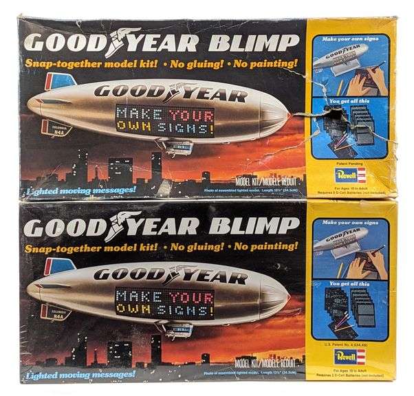 (2) Revell Goodyear Blimp Blimp Model Kits - Kraft Auction Service, LLC