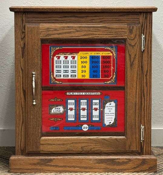 Customized Slot Machine Accessorized Light Up Wooden End Table - Kraft ...