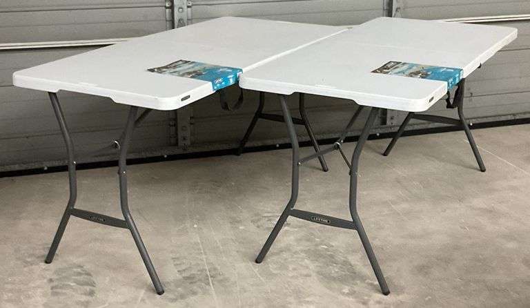 (JJ) Lifetime 5 Foot Folding Tables - Kraft Auction Service, LLC