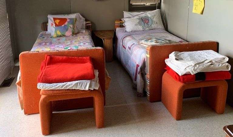 (A) Custom Made Twin Size Bed (Ripped) - Last Picture has the bed put ...