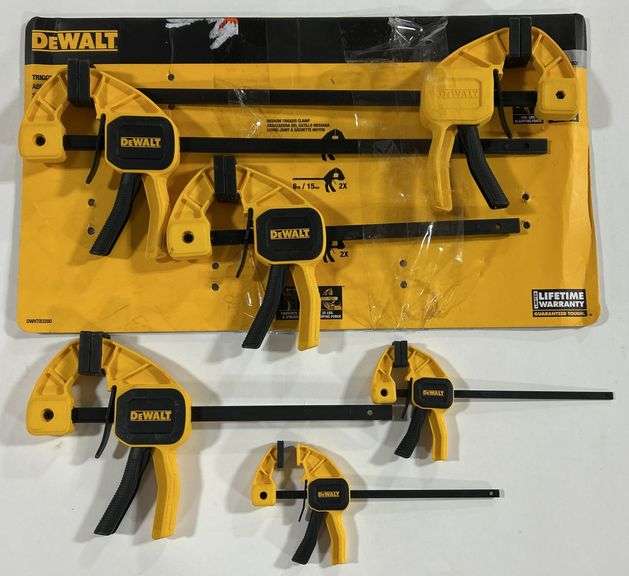 (CY) DeWalt 6 Pc. Trigger Clamp Set - Kraft Auction Service, LLC
