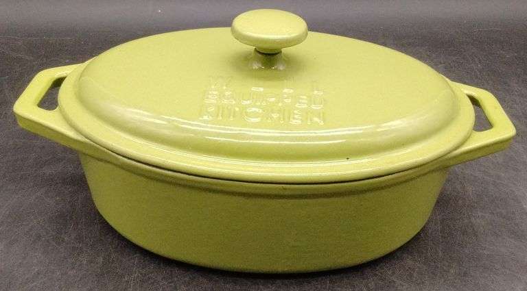 (L) Well Equipped Kitchen , Lime Green Oblong Pot With Handles 11.5 ...