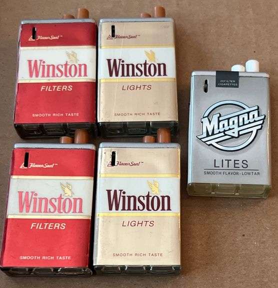 Winston Filters, Winston Lights, And Magna Lites Cigarette Pack Shaped ...