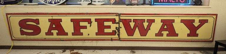 18ft Vintage SSP Safeway Store 2-Piece Adv Sign - Kraft Auction Service ...