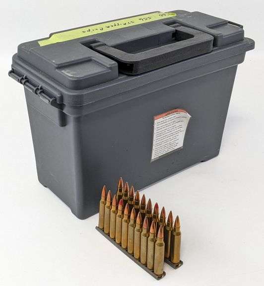500 Rnd Surplus 5.56mm Cartridges on Stripper Clips w/ Ammo Can - Kraft ...