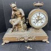 (N) Ansonia Shakespeare Figural Mantel Clock. - Kraft Auction Service, LLC