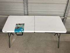 (JJ) Lifetime 5 Foot Folding Tables - Kraft Auction Service, LLC