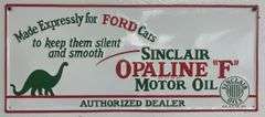 (W) Sinclair Opaline Oil Advertising Sign - Kraft Auction Service, LLC