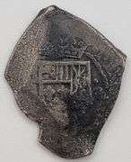 1700's Spanish 8 Reales "Piece Of Eight" Silver Cob Coin Madura Islands ...