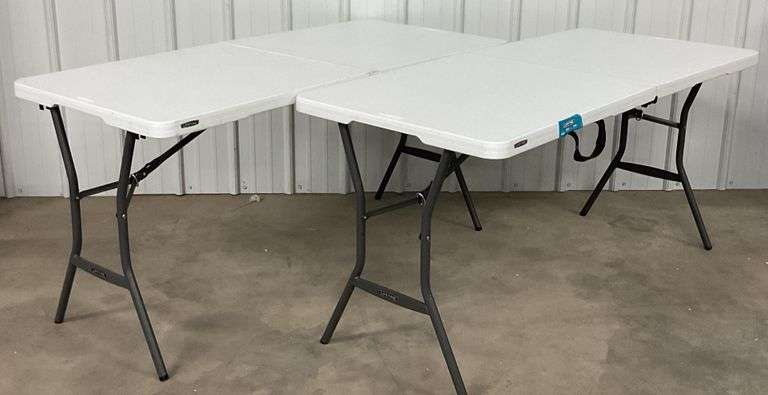 (JJ) Lifetime 5 Foot Folding Tables - Kraft Auction Service, LLC