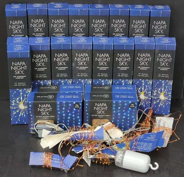 (H) Napa Night Sky LED Starburst Pendant Lights, Each 12" Diameter With ...