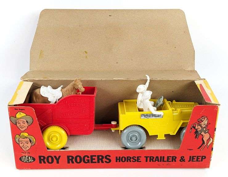 Ideal Roy Rogers Horse Trailer & Jeep Set In Box - Kraft Auction ...