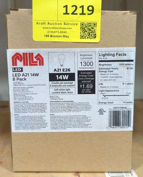 14 Watt LED Bulbs - Kraft Auction Service, LLC