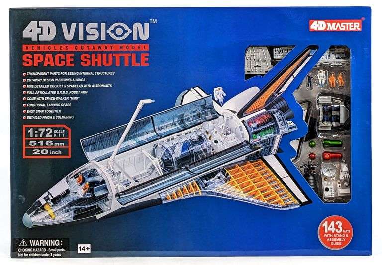 1/72 Scale 4D Vision Space Shuttle Cutaway Model Kit - Sealed - Kraft ...