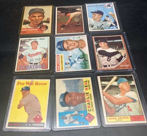 (R) Vintage baseball collector cards - Kraft Auction Service, LLC