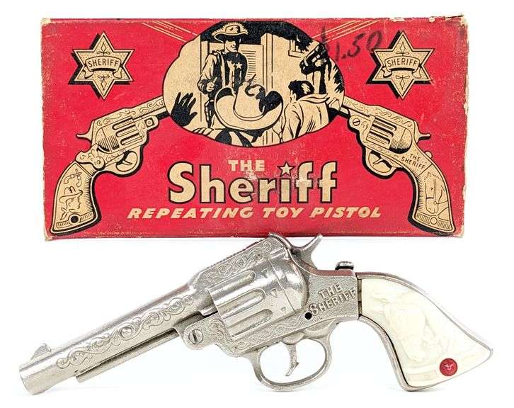 Stevens The Sheriff Cap Gun Pistol w/ Box - Kraft Auction Service, LLC