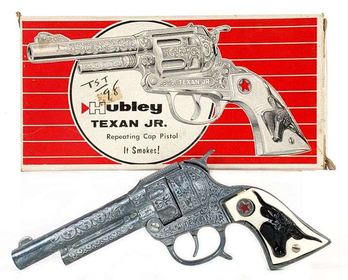 Hubley Texan Jr. Cap Pistol Gun w/ Box - Kraft Auction Service, LLC