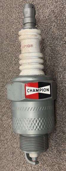 Large Vintage Champion Spark Plugs Hanging Store Display - Kraft ...