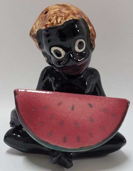 (AI) Black Americana Sambo Boy With Watermelon Salt & Pepper Shaker ...