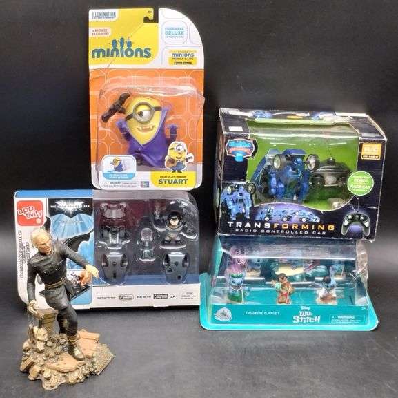 (E) Buffy Master plastic display figure (9" tall), Minions figure (4 ...