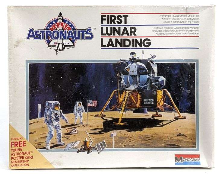 1/48 Scale Monogram First Lunar Landing Model Kit - Sealed - Kraft Auction Service, LLC