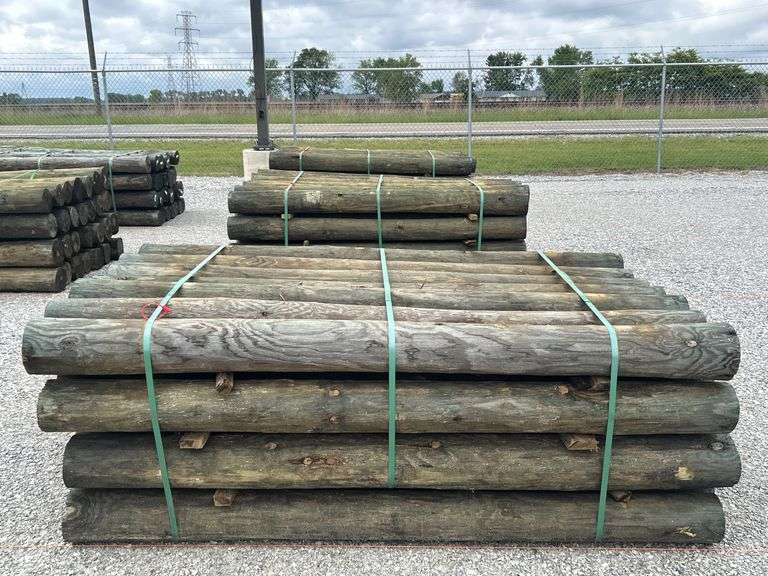 6" x 7' Treated Posts, 28 Posts - Kraft Auction Service, LLC