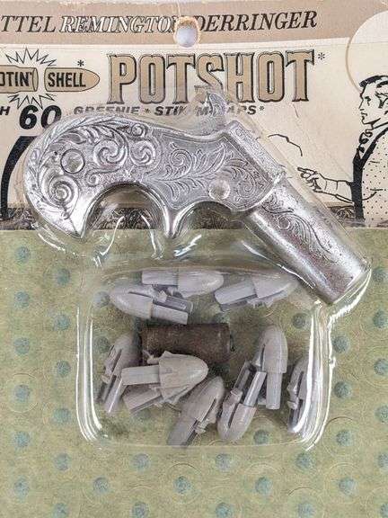 Mattel Shootin' Shell Potshot w/ Greenie Stik-M-Caps In Package - Kraft ...