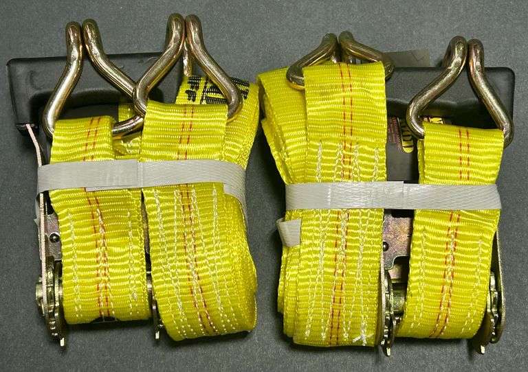 (BZ) Wood Tuff Tow 15’x1.5" Ratchet Straps - Kraft Auction Service, LLC