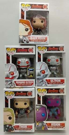 (D) Marvel Avengers Bobblehead Funko Pops, Ultron 72, Grinning Ultron ...