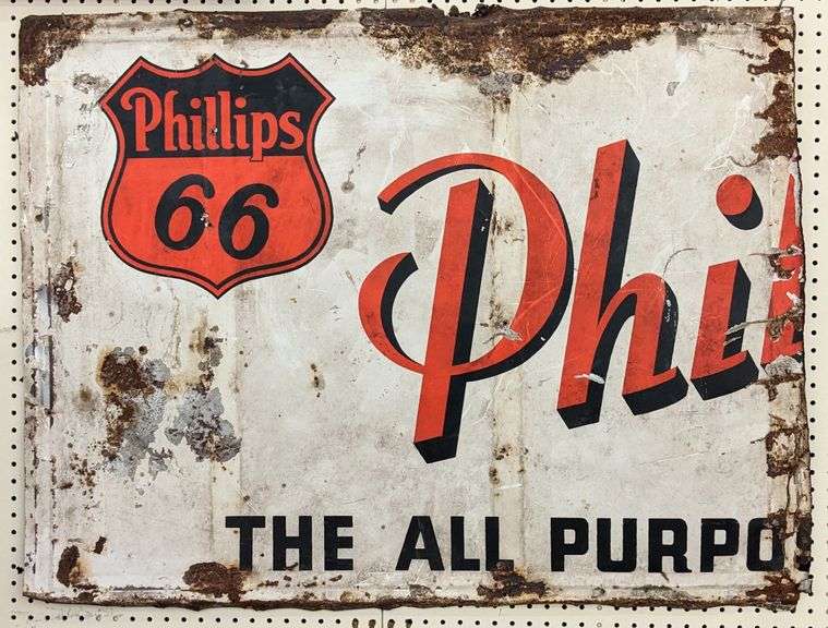 Vintage SST Phillips 66 Philgas Partial Sign - Kraft Auction Service, LLC