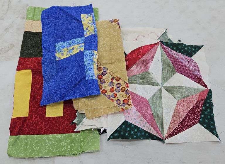 (F) Incomplete Patchwork Quilting Top Patterns - Kraft Auction Service, LLC