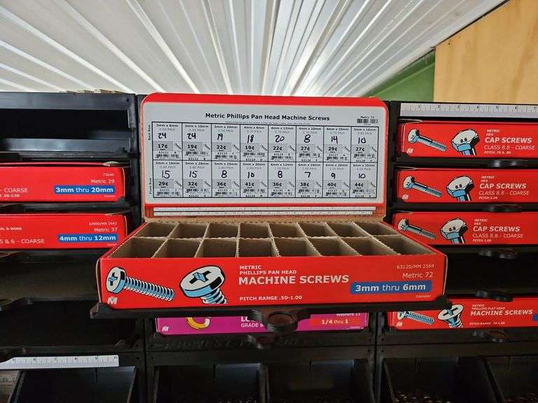 Midwest Fastener Corp. Organizer w/Grade 8 Bolts, Metric Bolts & Self ...