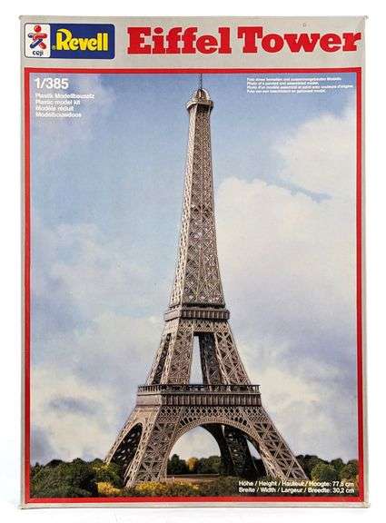 1/385 Scale Revell Eiffel Tower Model Kit - NIB - Kraft Auction Service ...
