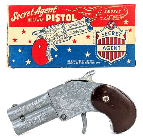 Hamilton Secret Agent Hideaway Cap Gun Pistol w/ Box - Kraft Auction ...