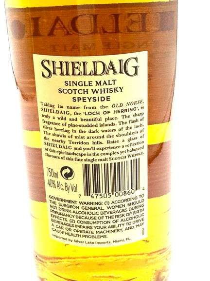 Shieldaig Single Malt Scotch Whisky - Kraft Auction Service, LLC