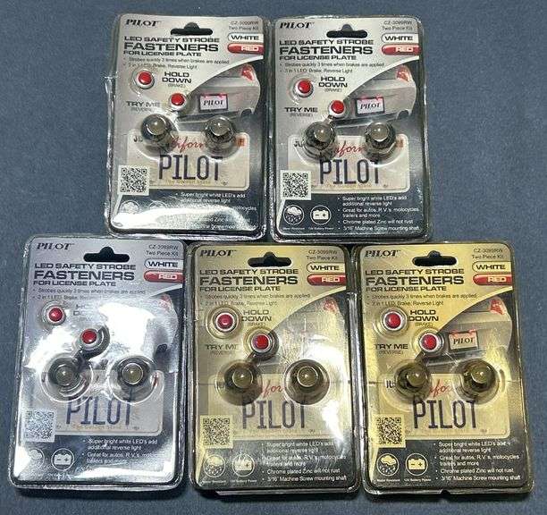 (ZZ) Pilot Automotive LED Safety Strobe License Plate Fasteners - Kraft ...