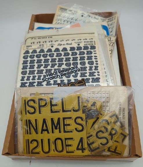 (RS) Zip-a-Tone Stencils. Dry Transfer. Letters and Numbers. Different ...