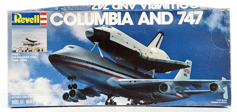 1/144 Scale Revell Columbia Shuttle and 747 Airplane Model Kit - NIB ...