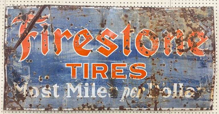 5ft Vintage SSP Firestone Tires Sign - Kraft Auction Service, LLC