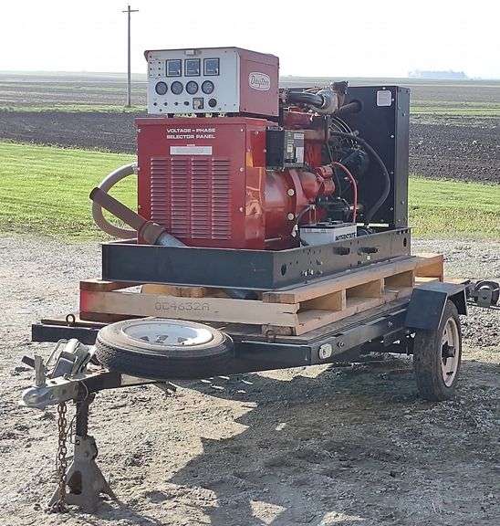 Dayton Diesel Generator w/ Single Axle Trailer - Kraft Auction Service, LLC