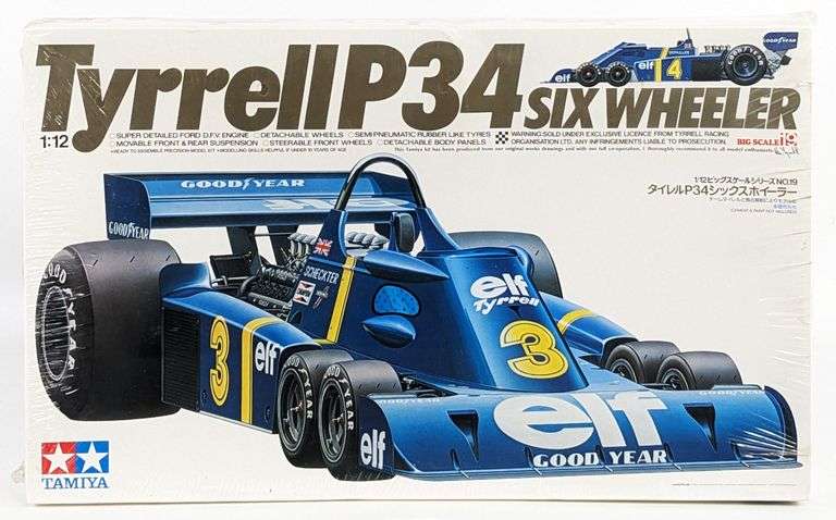 1/12 Scale Tamiya Tyrrell P34 Six Wheeler Big Scale Model Kit - Sealed ...
