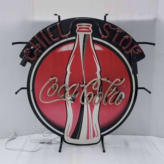 (P) Coca-Cola Chill Stop Neon Sign - Kraft Auction Service, LLC