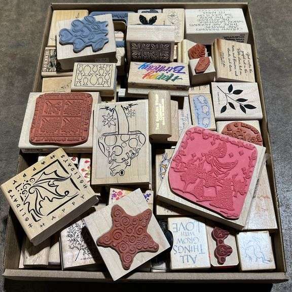 (HI) Wood Mounted Rubber stamps - Kraft Auction Service, LLC