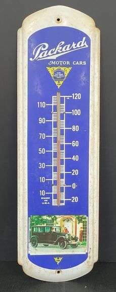 Vintage Packard Motor Cars Thermometer - Kraft Auction Service, LLC