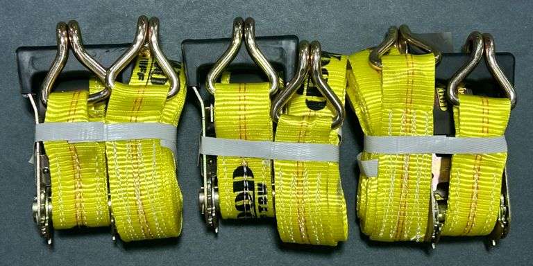 (BZ) Wood Tuff Tow 15’x1.5" Ratchet Straps - Kraft Auction Service, LLC