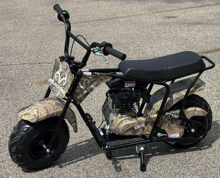 *NEW* Realtree RT100 Gas Powered 105cc Camo Power Ride-On Mini Bike ...