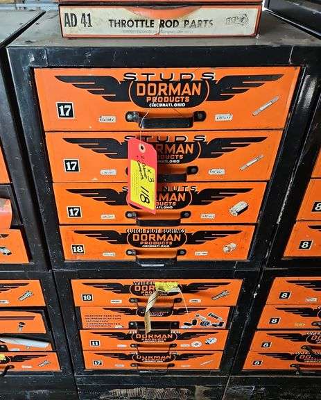 Dorman Storage Cabinets and Their Contents. - Kraft Auction Service, LLC